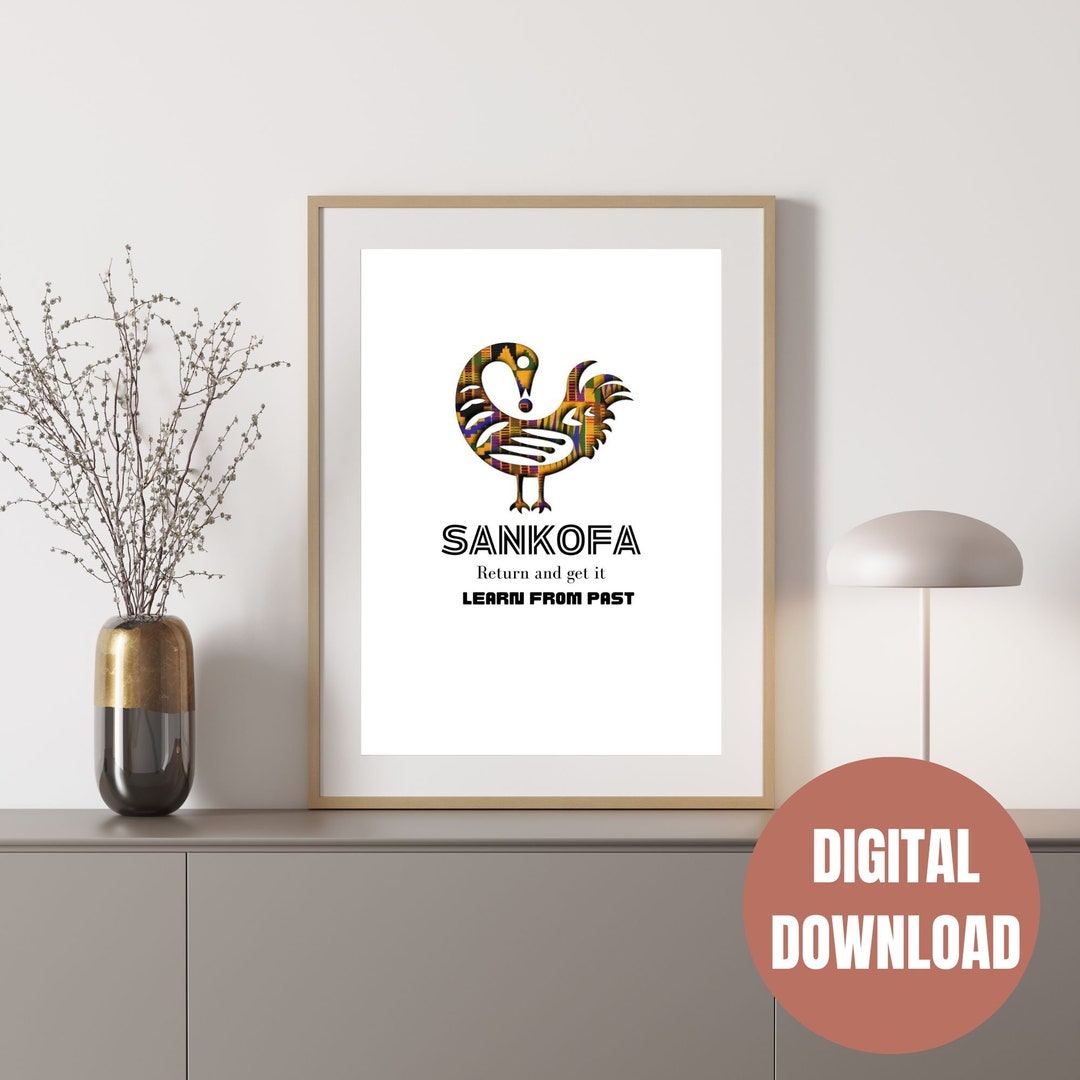 Sankofa Adinkra Symbol Kente Wall Art: Afrocentric Wall Home Decor ...