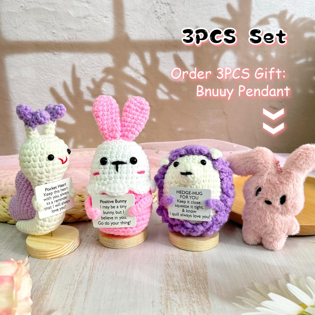 Crochet Animal Set: Bunny, Snail, Hedgehog - Handmade Easter Decor, Christmas Gift - Etsy