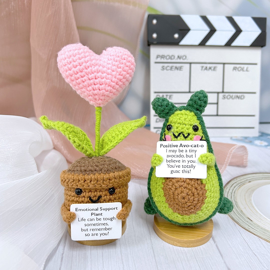 Emotional Support Pink Heart Plant and Positive Avocado,avo-cat-o ...