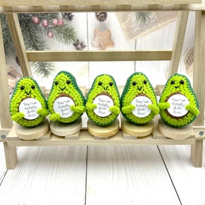 Crochet Avocado Desk Decoration: Positive Affirmation Gift, Stocking ...
