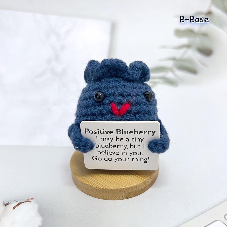 Crochet Positive Blueberry,i Love You Berry Much! Small Funny Crochet ...
