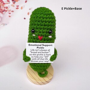 Emotional Support Pickle+rooting for You Carrot, Crochet Positive ...