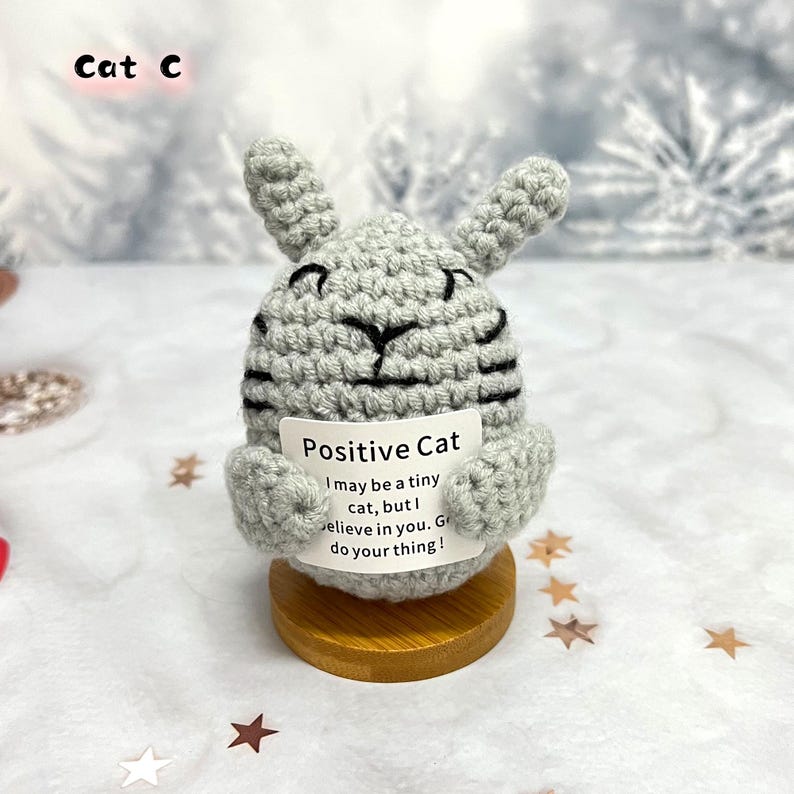 Crochet Cat & Mouse Set: Handmade Emotional Support Animals - Etsy