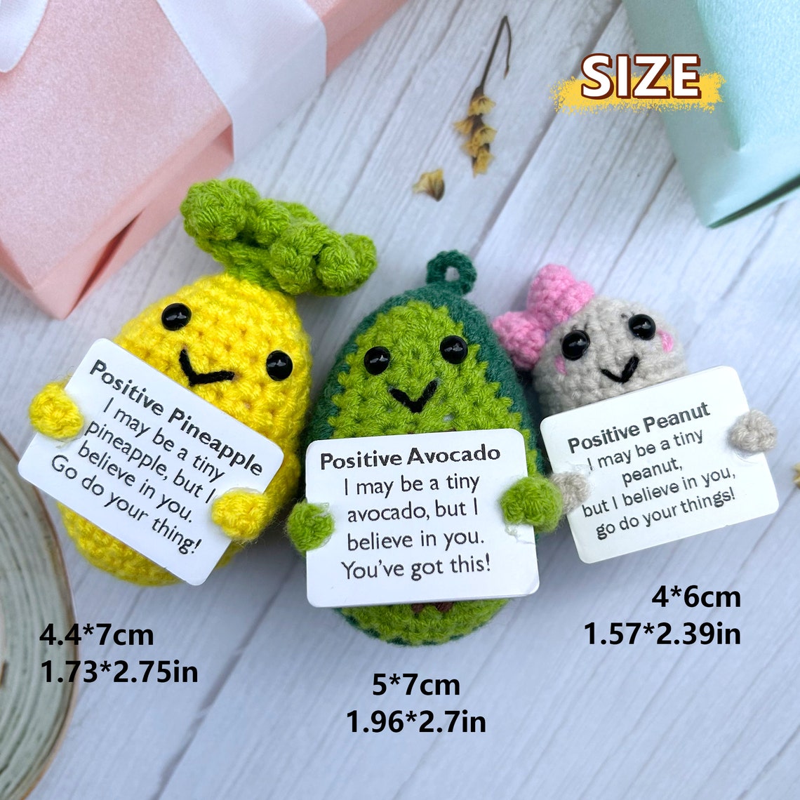 Crochet Pineapple, Avocado, Peanut Plush: Handmade Desk Buddy - Etsy