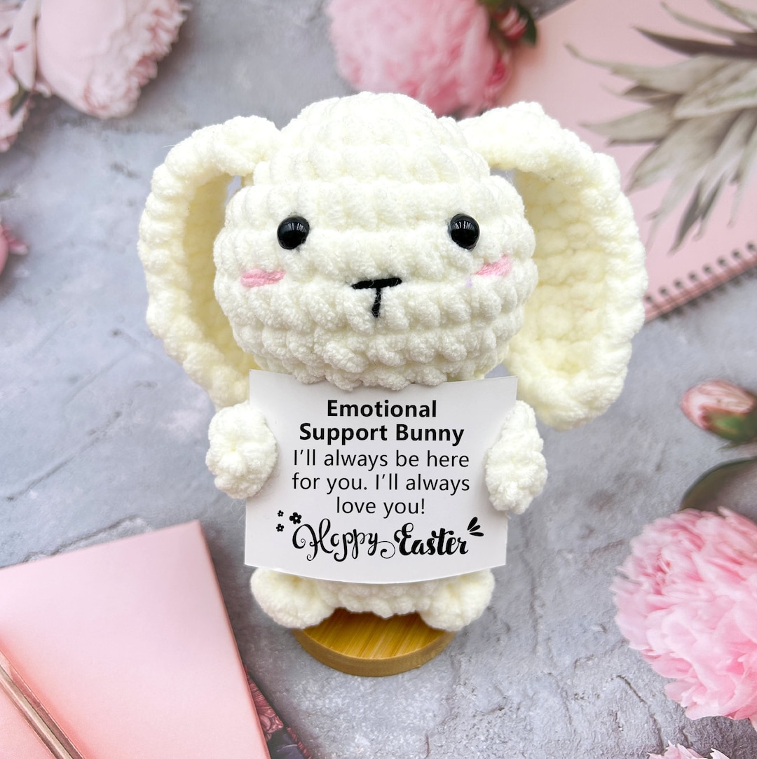 Handmade Crochet Bunny Plush: Easter Gift, Emotional Support - Etsy