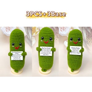 Bigger Size Crochet Emotional Support Pickle/positive Pickle/big Fan ...