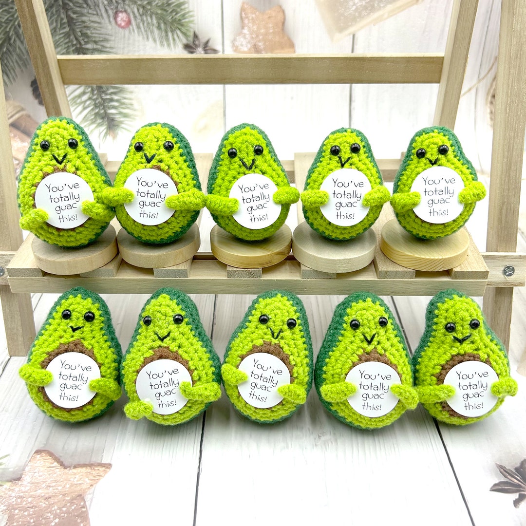 Crochet Avocado Desk Decoration: Positive Affirmation Gift, Stocking ...