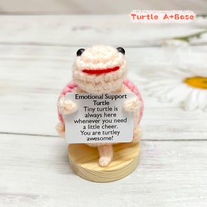 Cute Crochet Turtle Gift,emotional Support Turtle,positive Turtle ...