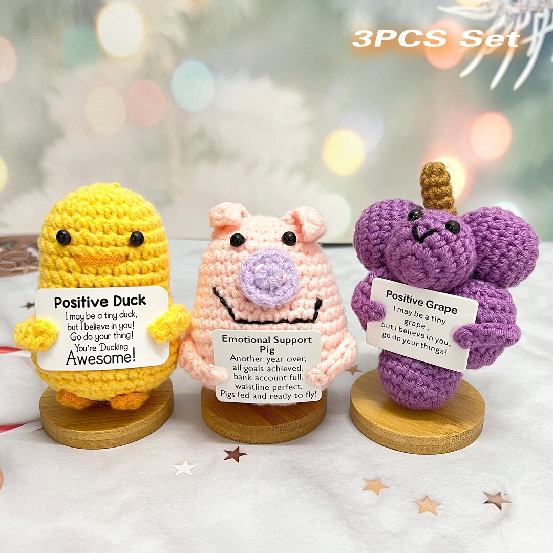 Emotional Support Gift LUVDECO Handmade Crochet Emotional Support Dolls ...