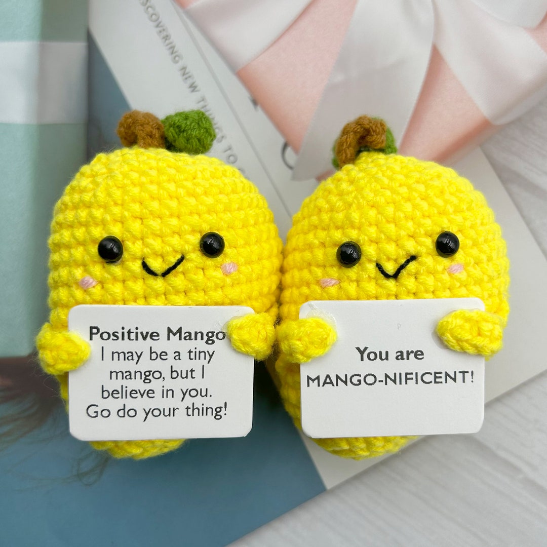 Cute Handmade Crochet Mango,you Are Mango-nificent!,thoughtful Gift for ...