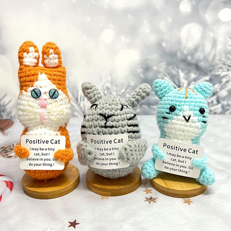 Crochet Cat & Mouse Set: Handmade Emotional Support Animals - Etsy