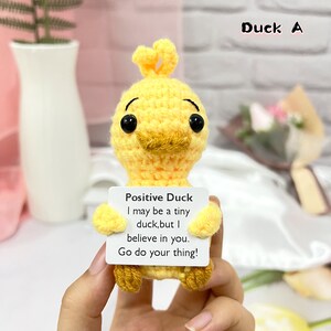 Cute Crochet Positive Duck and Good Luck Duck Gift, Positive ...