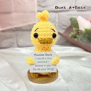 Cute Crochet Positive Duck and Good Luck Duck Gift, Positive ...