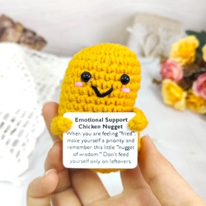 Crochet Chicken Nugget,emotional Support Chicken, Handmade Custom Gift ...