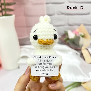 Cute Crochet Positive Duck and Good Luck Duck Gift, Positive ...