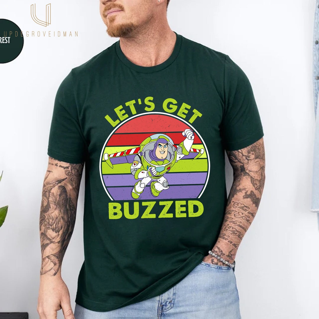 Disney Retro Buzz Lightyear Let's Get Buzzed Shirt, Disney Toy Story ...