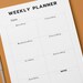 Weekly Planner Printable PDF. Simple Black and White Template - Etsy