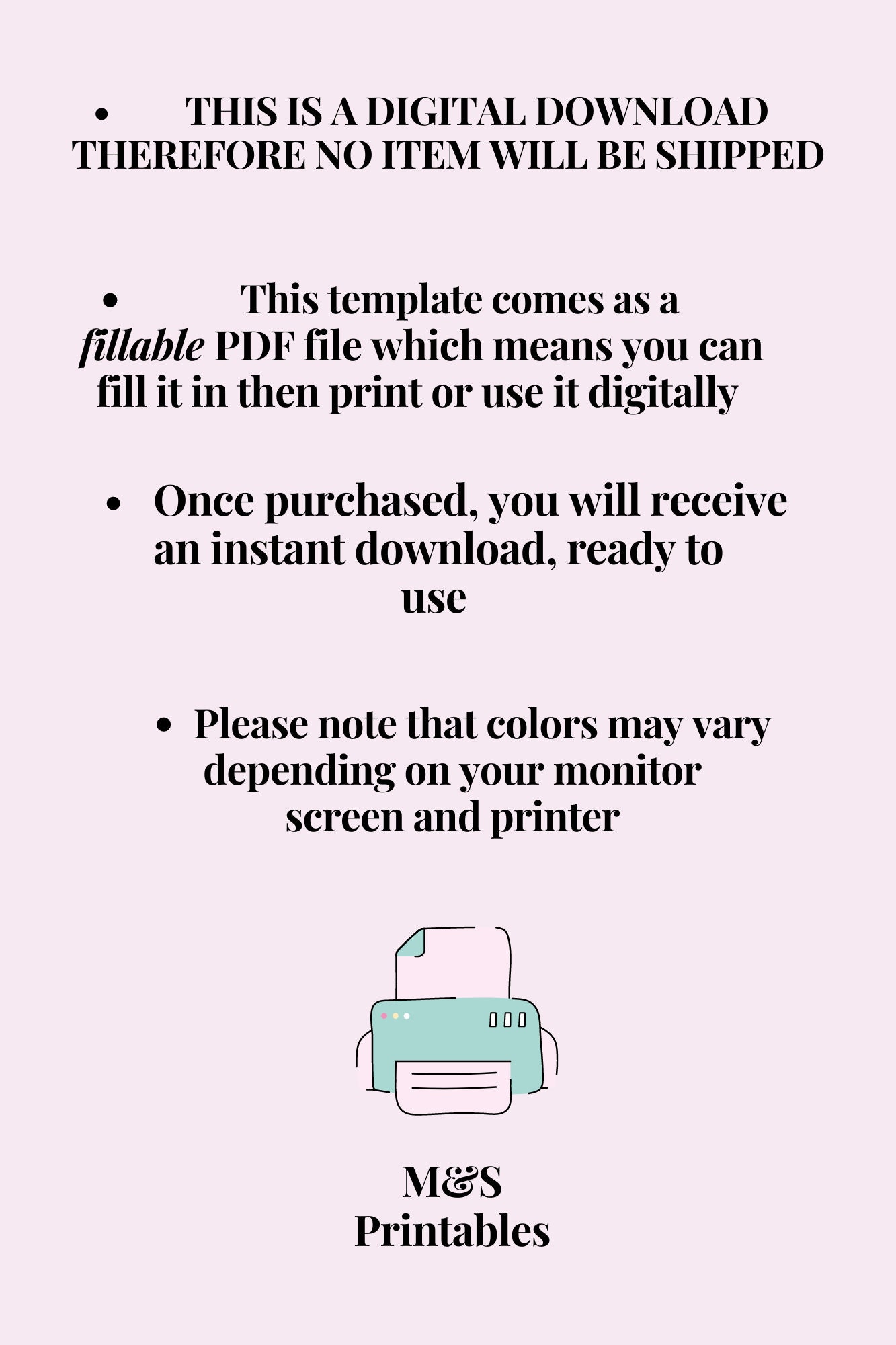 Weekly Planner Fillable Printable PDF Template/ Minimalist Simple Black ...