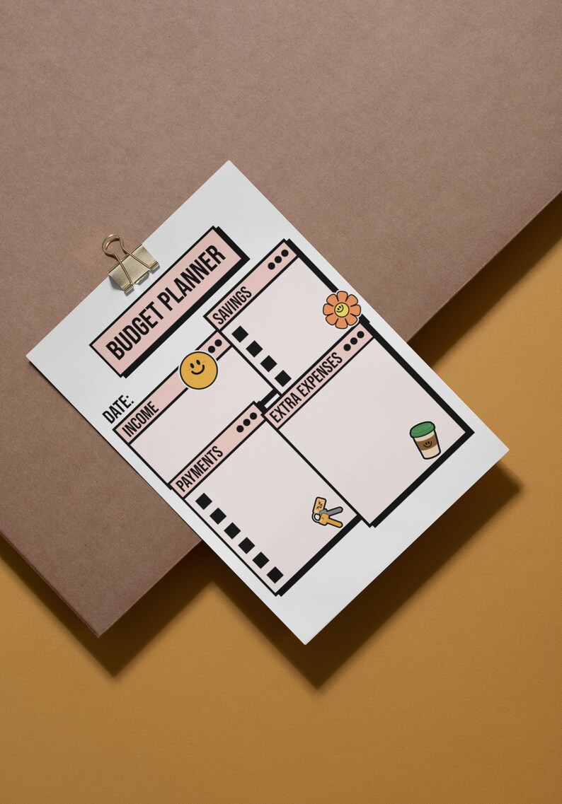 BUDGET PLANNER Printable Digital PDF. Non Editable Fillable Monthly ...