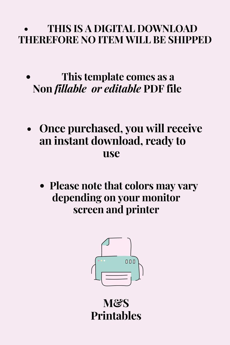 Sign up Sheet - Non Fillable Digital PDF Event Sign up Sheets - A4 / US ...