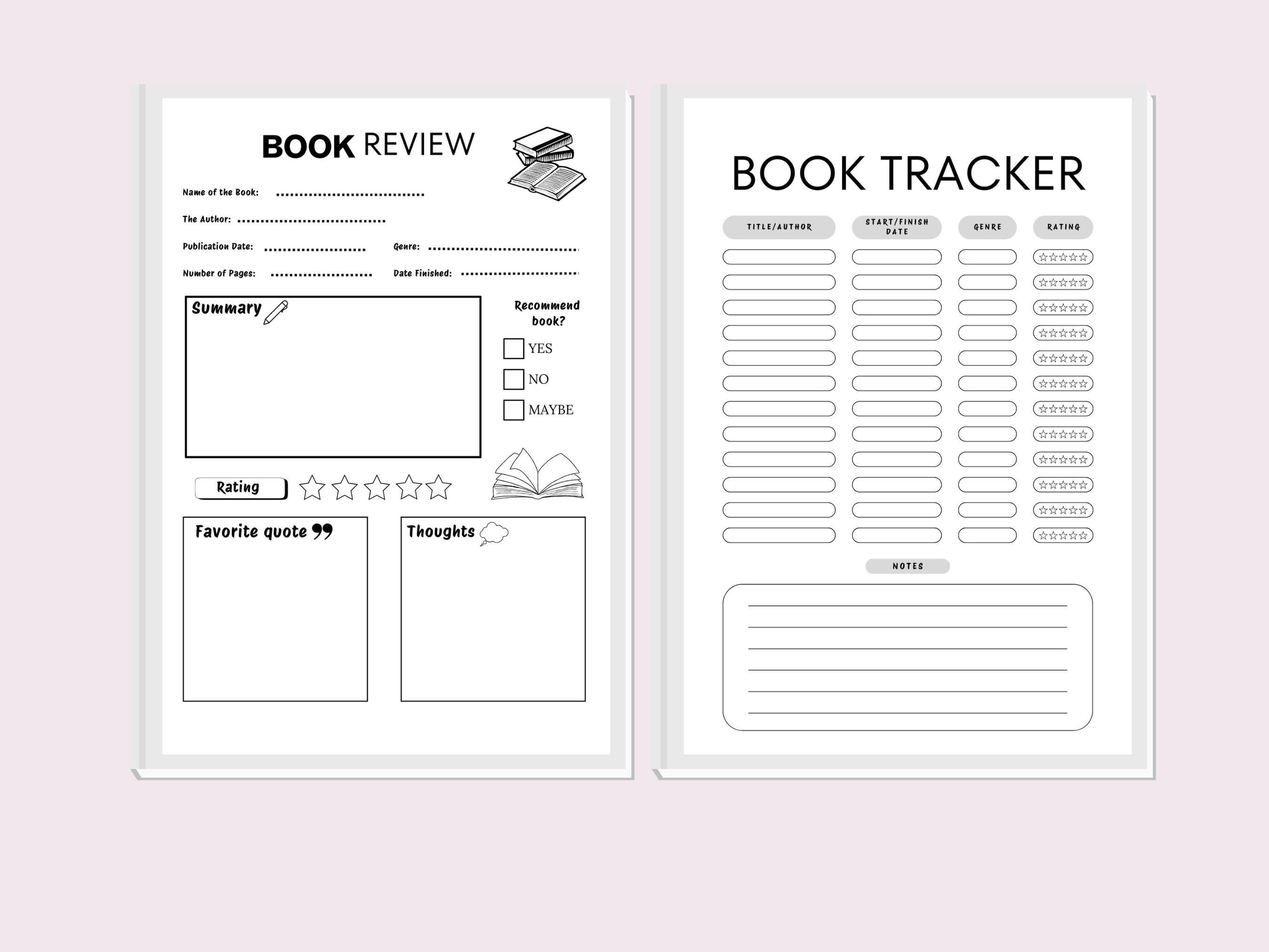Printable Book Review Worksheet | Kids & Adults Reading Log ...