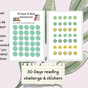 30-day Reading Adventure and Reward Chart for Kids - Digital PDF ...