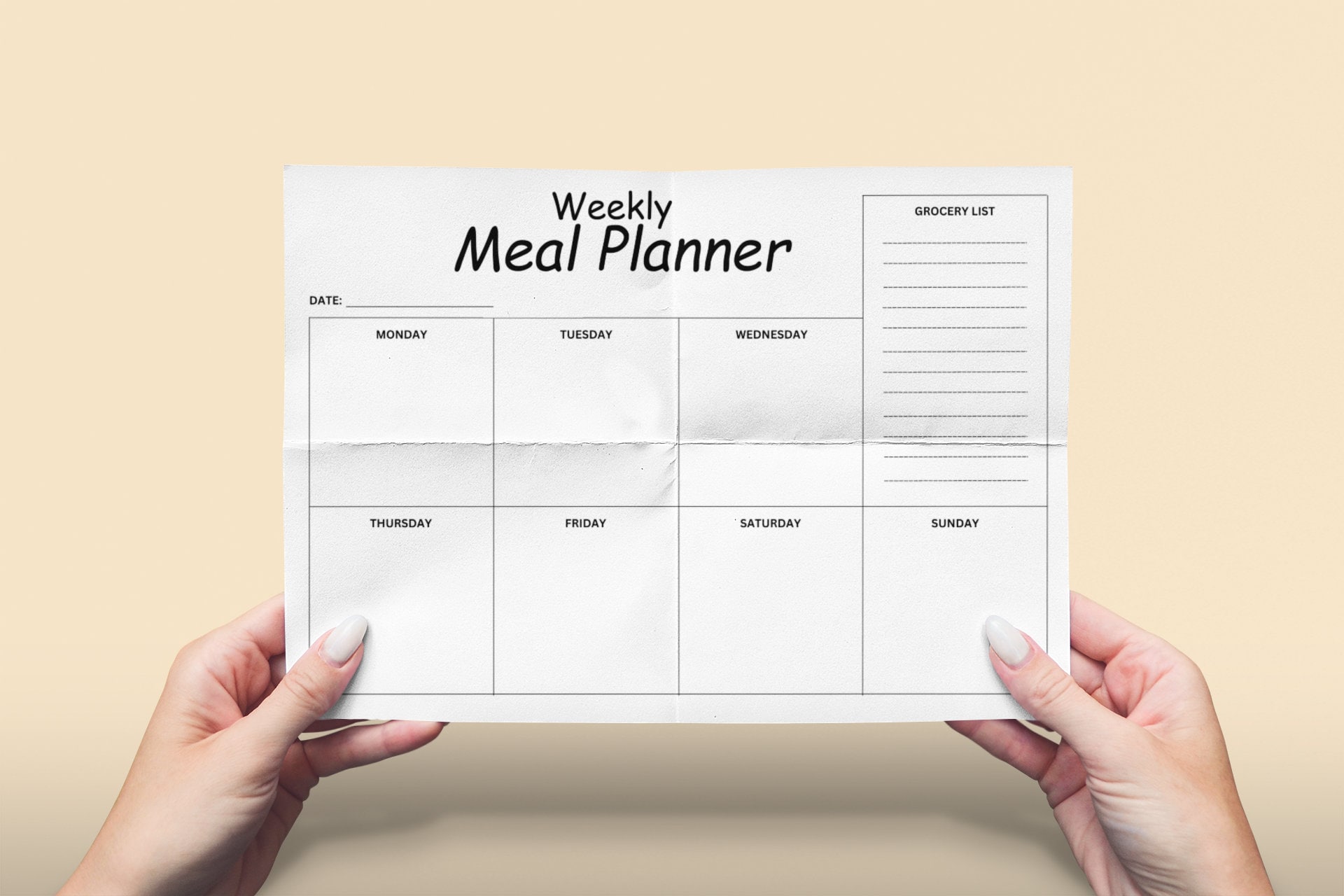 Meal Planner Fillable Digital PDF Weekly Meal Planner A4 / - Etsy