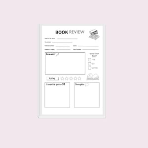 Printable Book Review Worksheet | Kids & Adults Reading Log ...