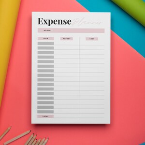 Expense Planner Digital PDF. Fillable, Printable Digital PDF Expense ...
