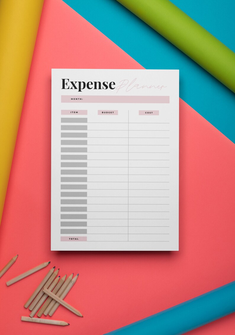Expense Planner Digital PDF. Fillable, Printable Digital PDF Expense ...