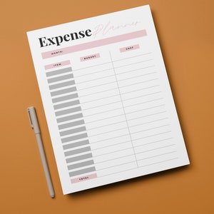 Expense Planner Digital PDF. Fillable, Printable Digital PDF Expense ...