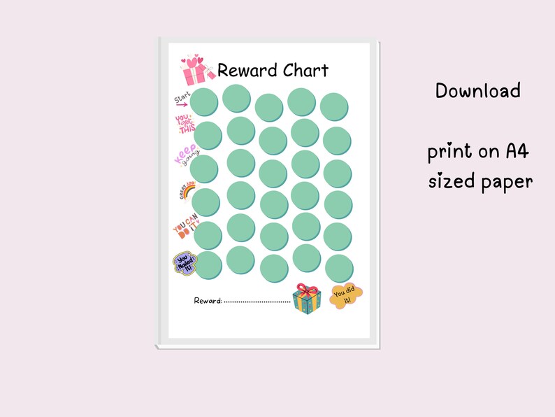 30-day Reading Adventure and Reward Chart for Kids - Digital PDF ...
