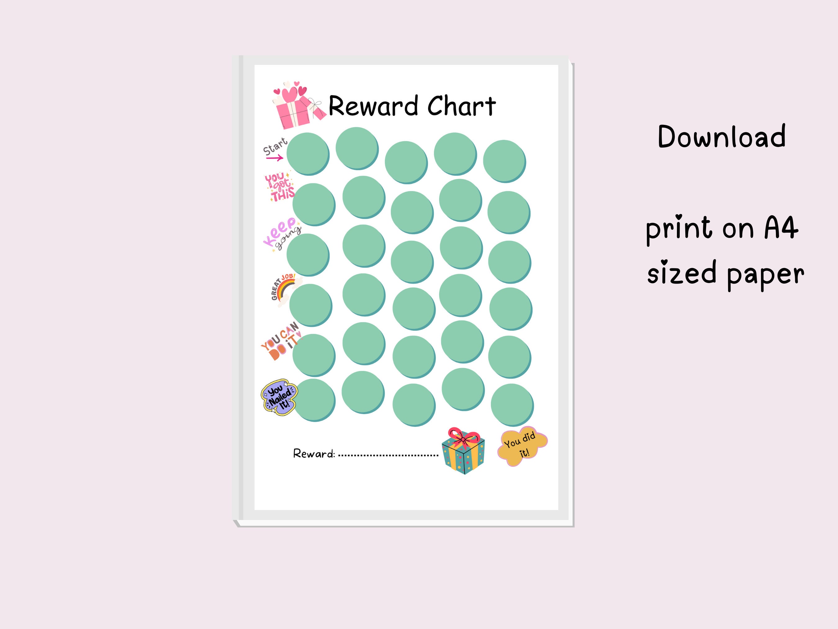 30-day Reading Adventure and Reward Chart for Kids - Digital PDF ...