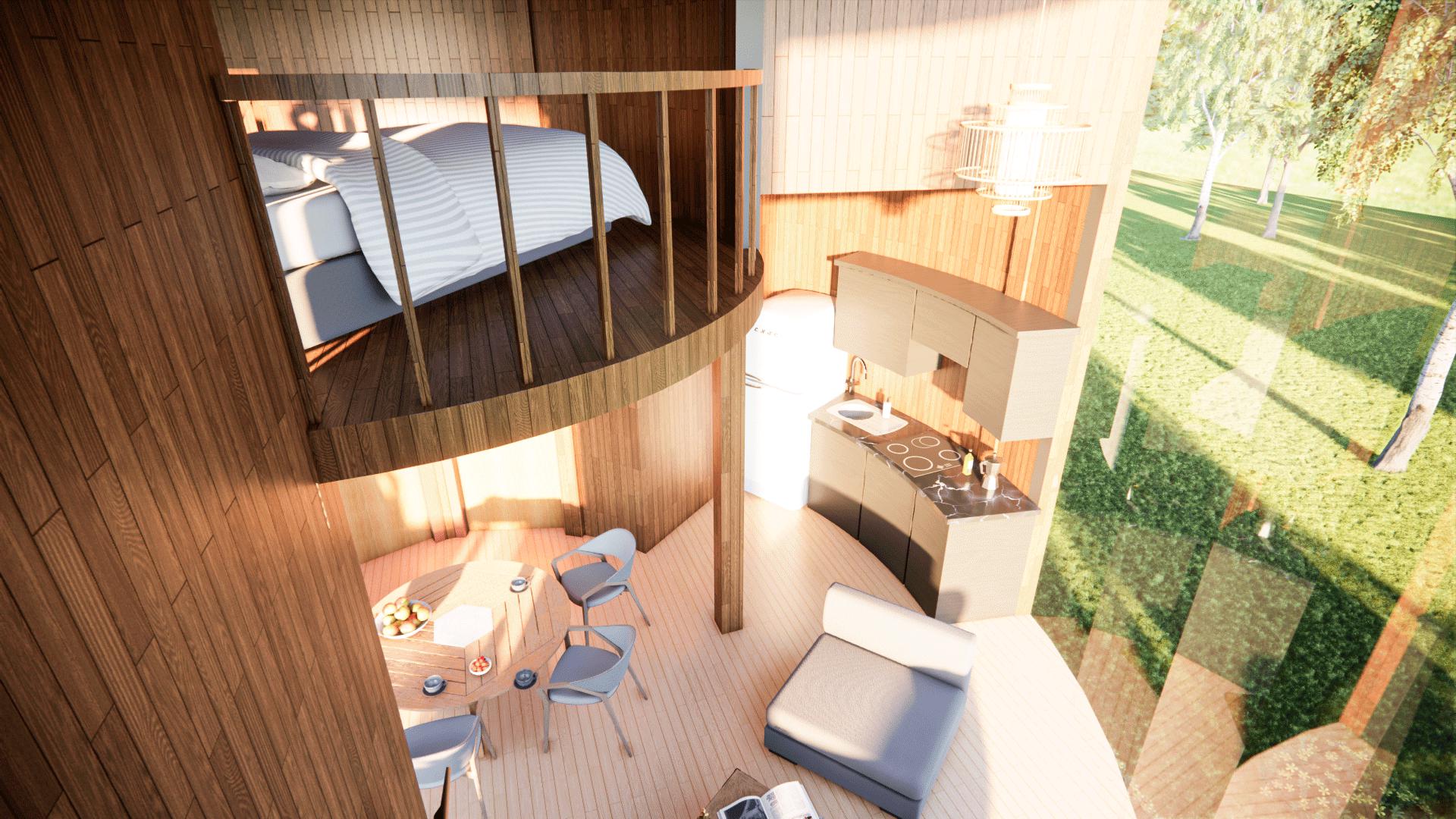 Futuristic Tiny House Design Plan – Minimalist 2 Bedroom Home (PDF, DWG ...