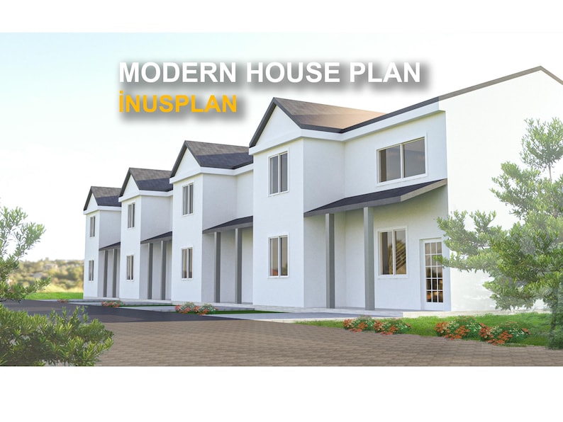 Modern 4-unit Multi-plex Home Plan: 5 Bedroom Sustainable Design ...