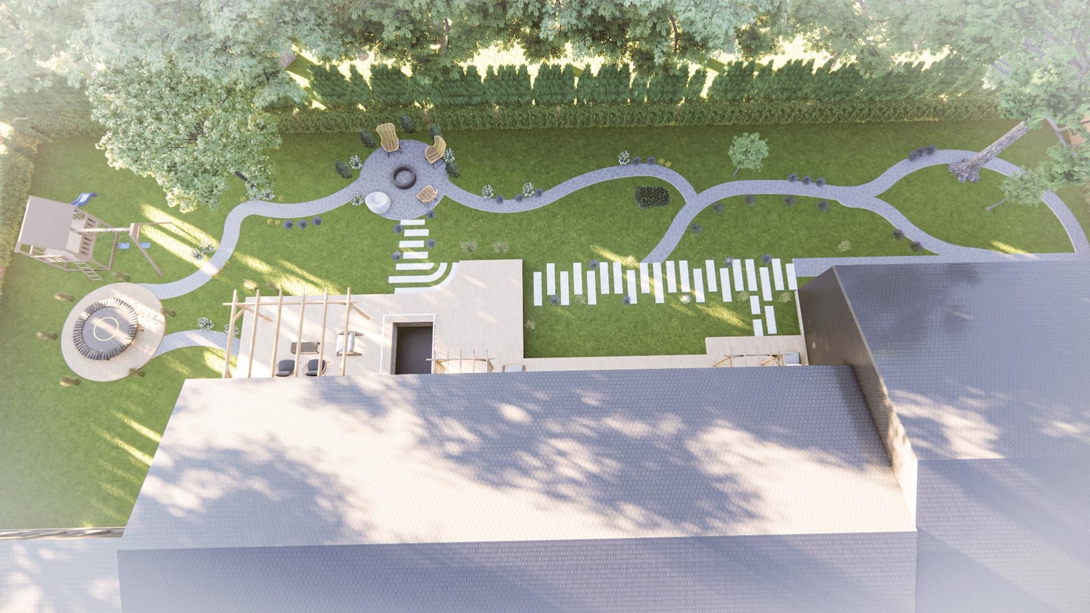 3D Garden Design Rendering: Downloadable Landscape Plans (PDF & Dwg) - Etsy