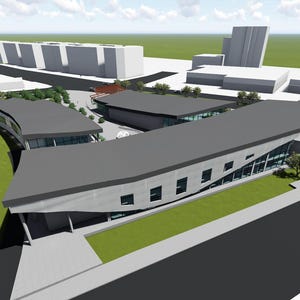 Modern Metro Station Architectural Plans: Urban Courtyard Design ...