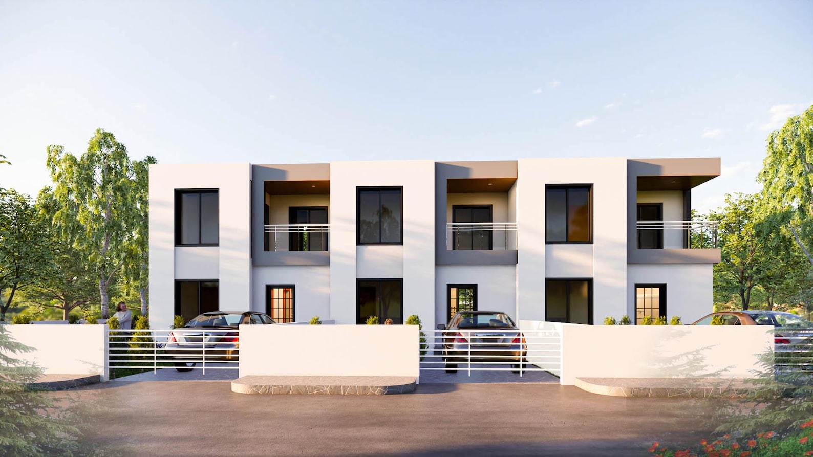 Modern Multi-family Home Plan: 3-unit Duplex With Garden (PDF & DWG) - Etsy