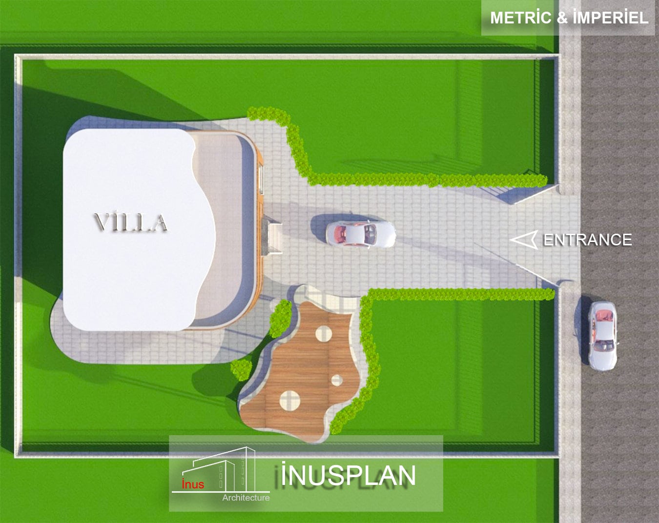 Triplex Villa Plan With Wood Cladding: Custom Villa Design (PDF & Dwg ...