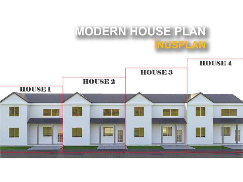 Modern 4-unit Multi-plex Home Plan: 5 Bedroom Sustainable Design ...