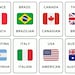 Set of 40 Educational Printable World Flags Flash Cards +++ 24 Country ...