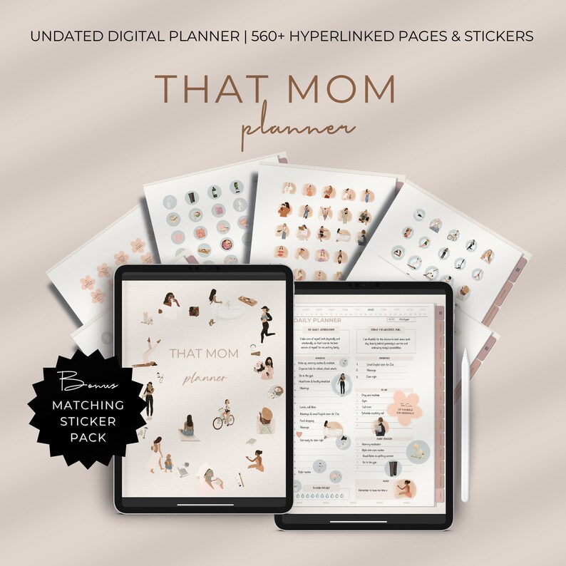 SAHM Digital Planner, Stay at Home Mom, Life Planner for Mom, Homemaker ...