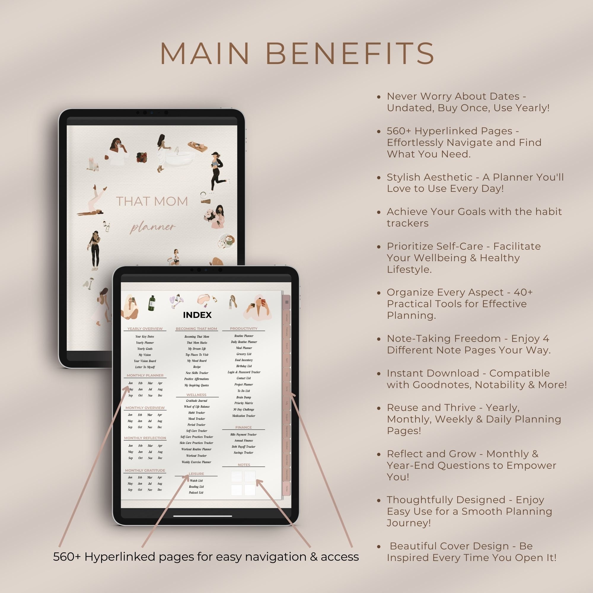 SAHM Digital Planner, Stay at Home Mom, Life Planner for Mom, Homemaker ...