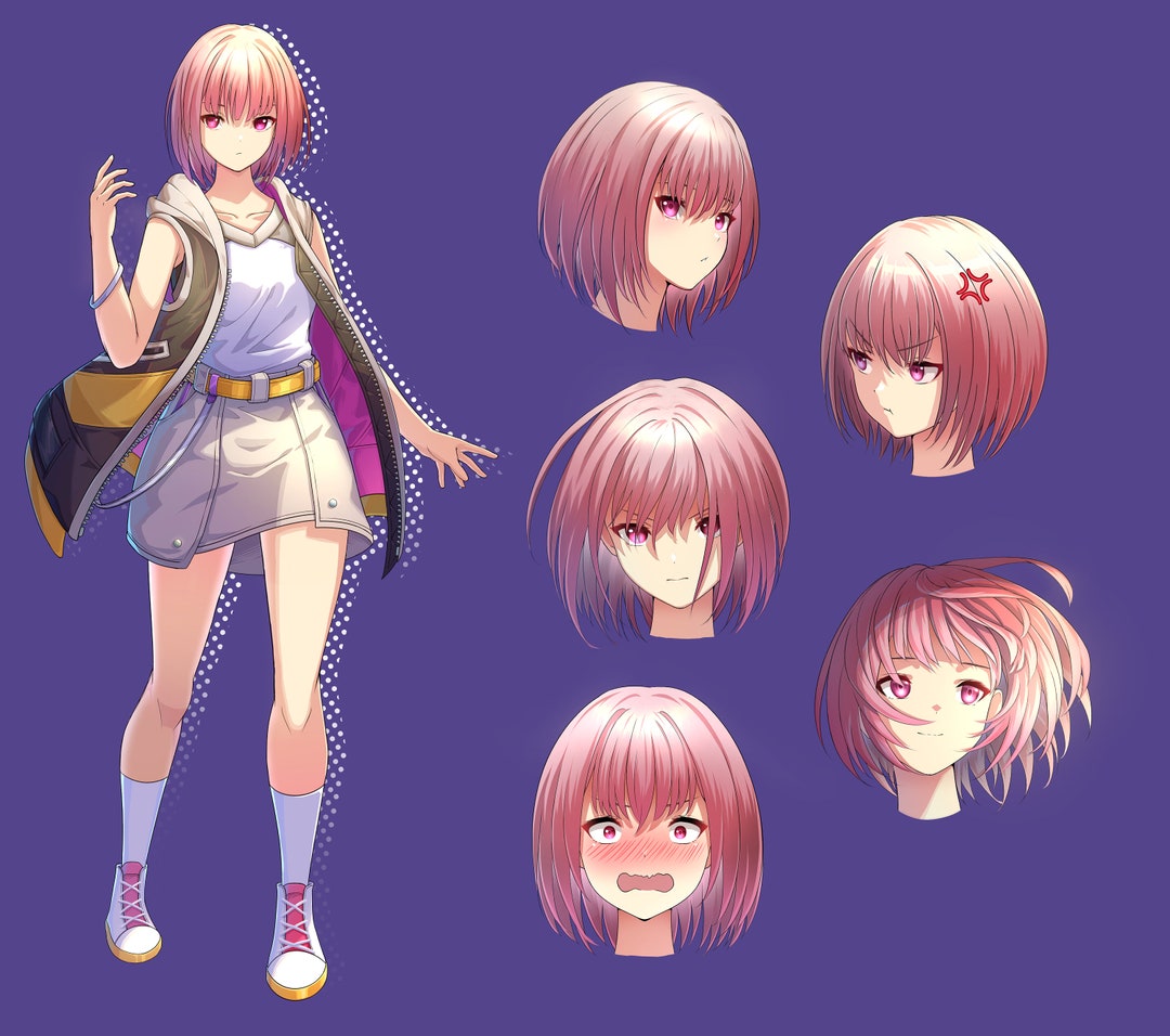 Full Body Anime/vtuber Character Sheet Commission, Digital File Only - Etsy