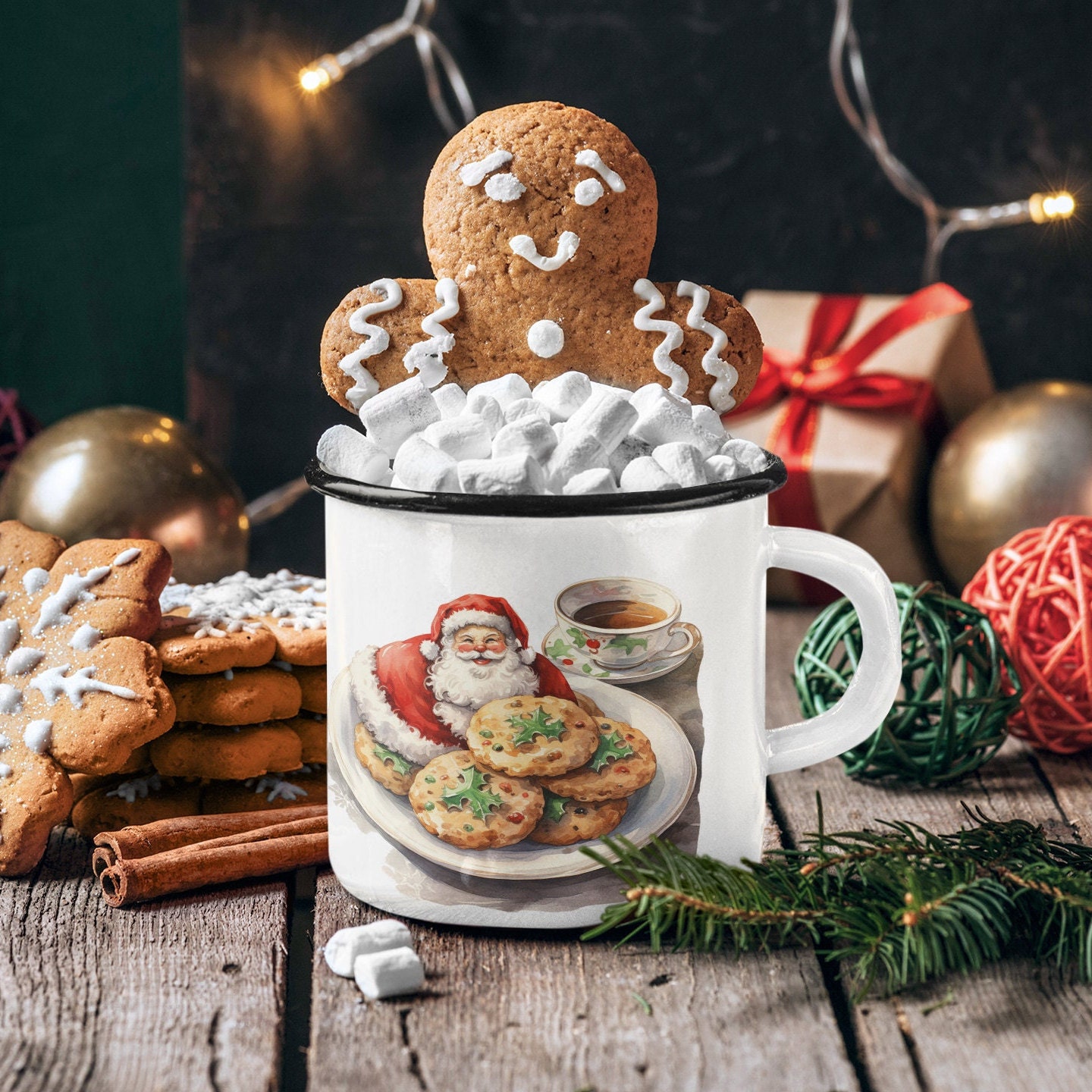 Christmas Cookie Clipart, Bundle of 64 Watercolor Christmas PNG, Boho ...