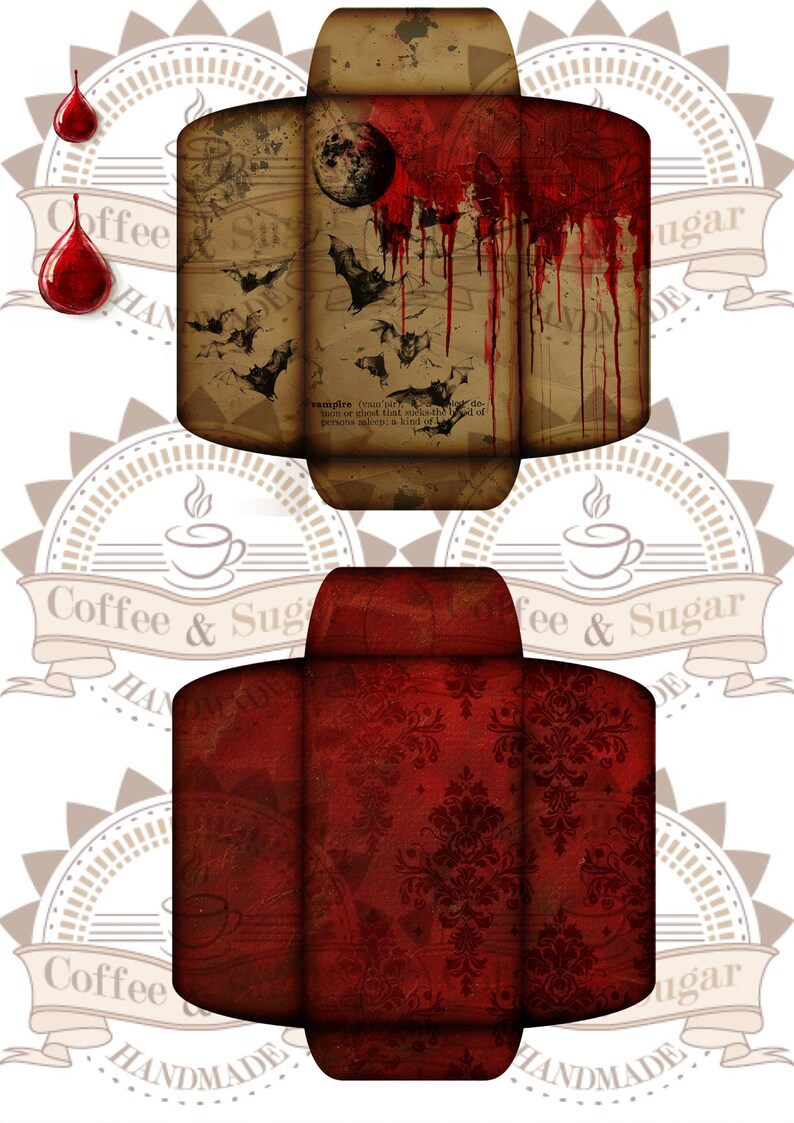 Junk Journal Printable Kit, Vampires, Gothic, Vintage Printables ...