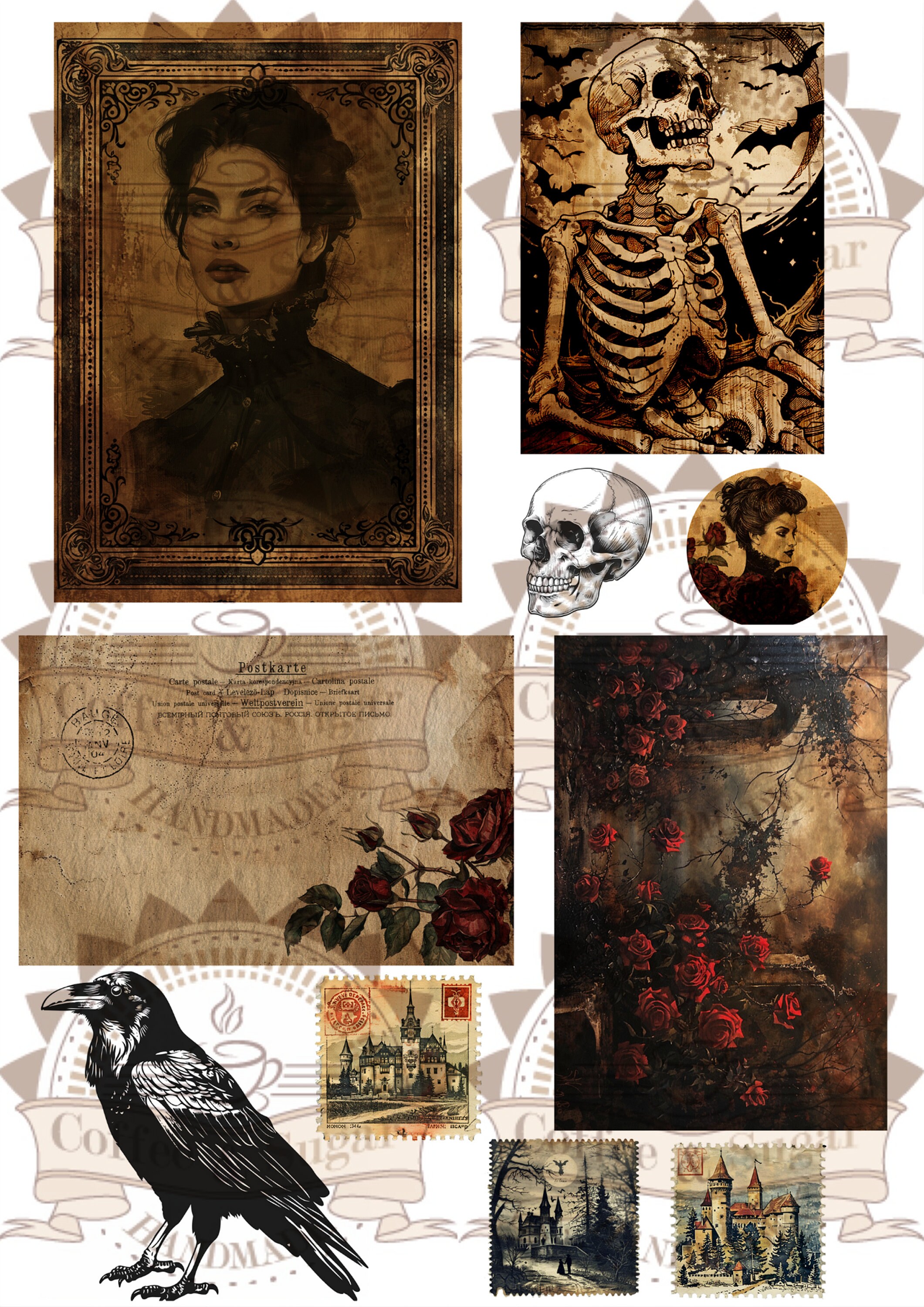 Gothic Vampire Journal Kit – Printable Grimoire Pages (digital Download ...