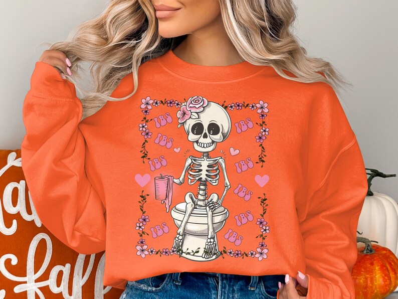 IBS, Irritable Bowel Syndrome Awareness, Skeleton Toilet Cartoon ...