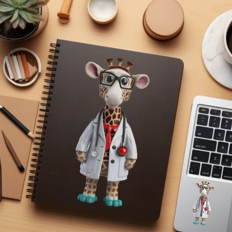 Giraffe Doctor Funny Clipart Bundle, High Resolution Digital PNG Images ...