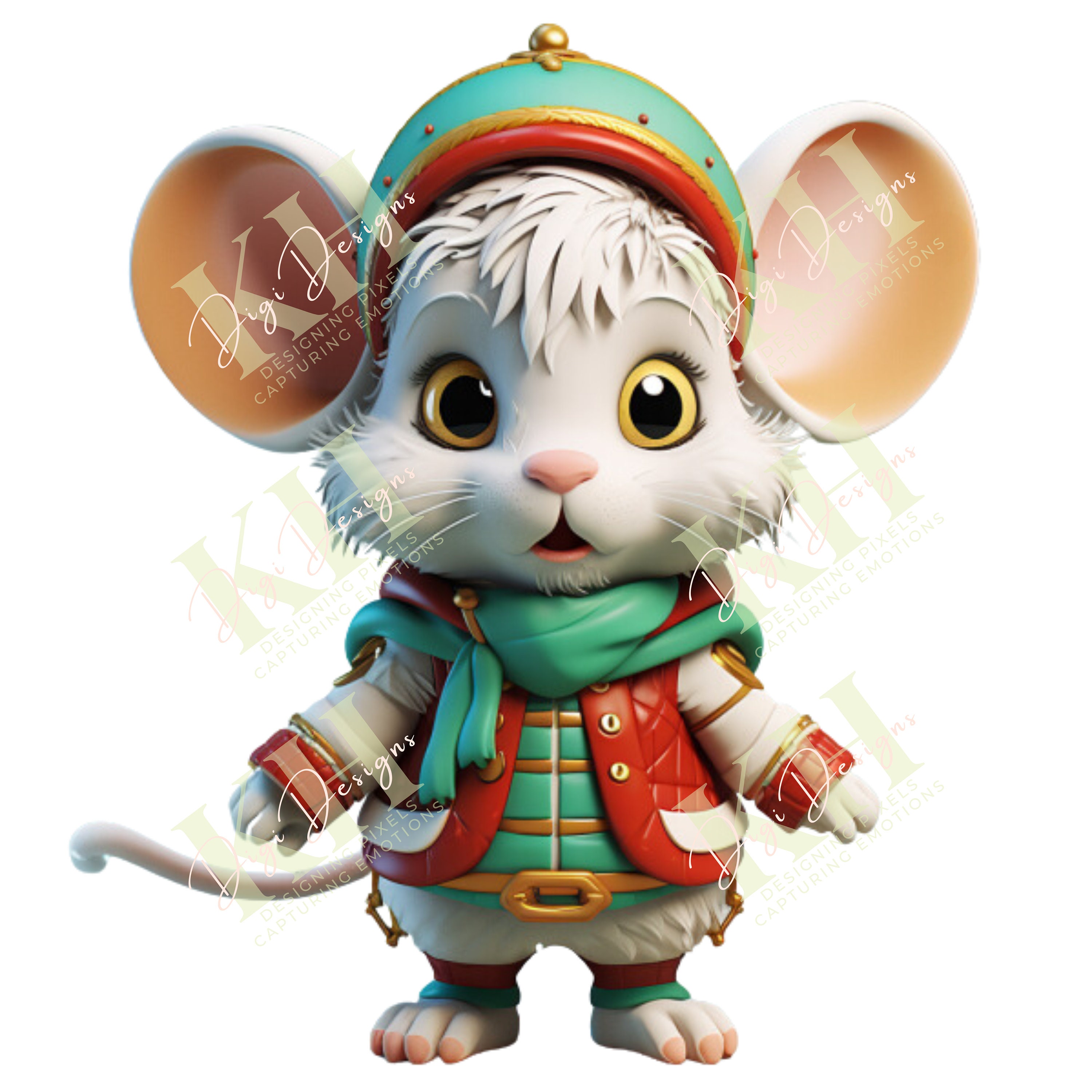 Christmas Mouse Clipart Set: High-quality, Transparent, Instant ...